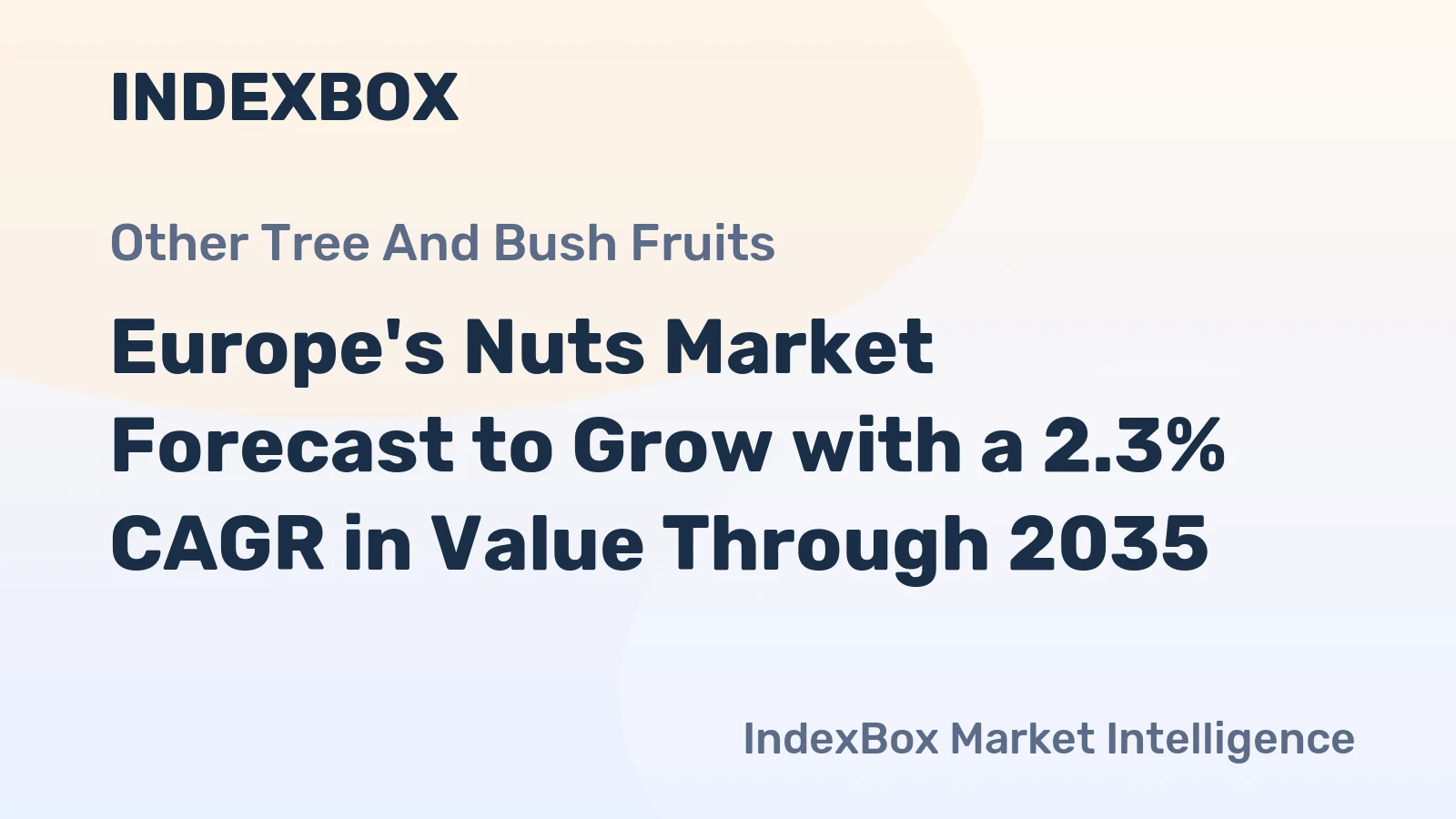 Europe's Nuts Market Forecast to Grow with a 2.3% CAGR in Value Through 2035