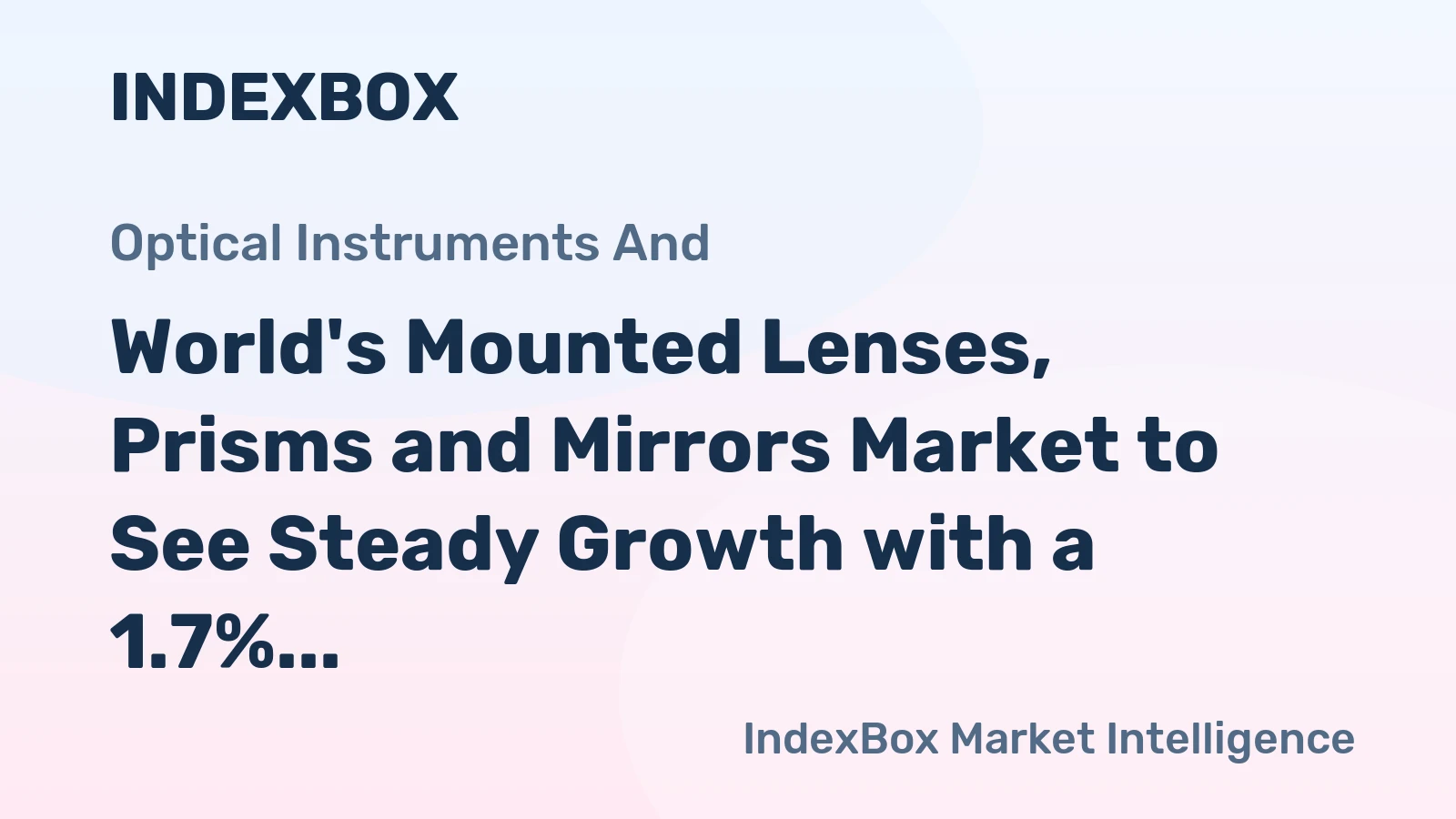 World's Mounted Lenses, Prisms and Mirrors Market to See Steady Growth with a 1.7% CAGR Through 2035