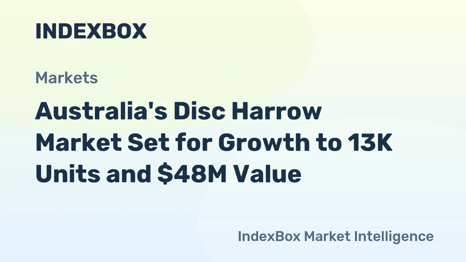 Australia's Disc Harrow Market Set for Growth to 13K Units and $48M Value