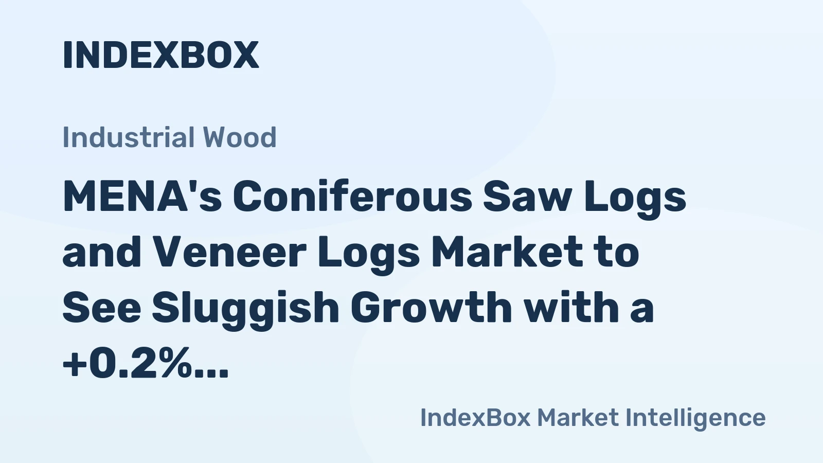 MENA's Coniferous Saw Logs and Veneer Logs Market to See Sluggish Growth with a +0.2% Volume CAGR Through 2035