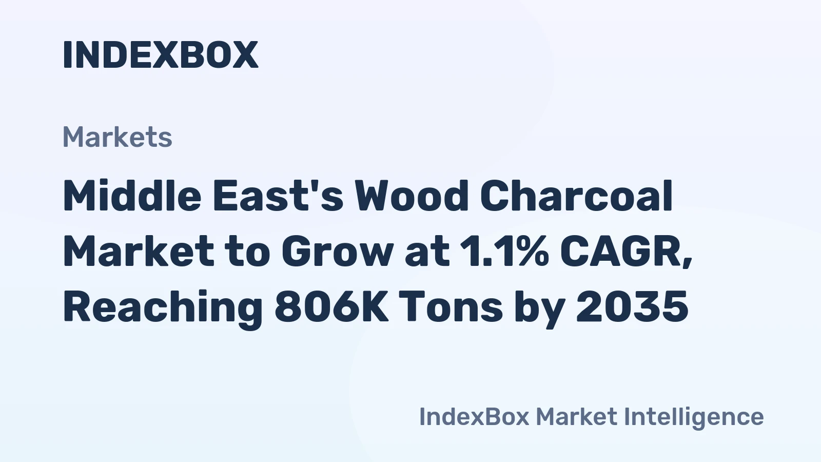 Middle East's Wood Charcoal Market to Grow at 1.1% CAGR, Reaching 806K Tons by 2035