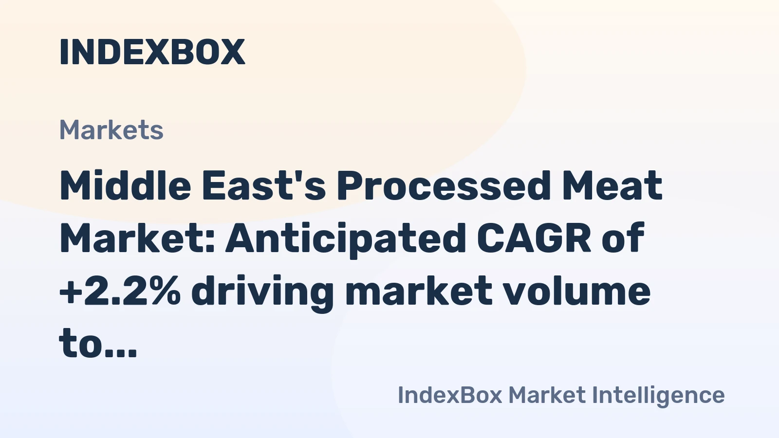 Middle East's Processed Meat Market: Anticipated CAGR of +2.2% driving market volume to 13M tons by 2035