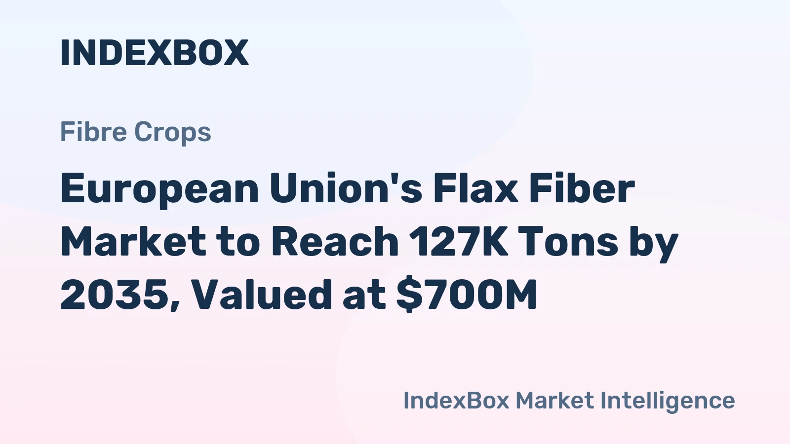 European Union's Flax Fiber Market to Reach 127K Tons by 2035, Valued at $700M