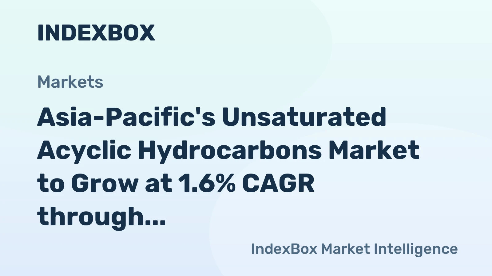 Asia-Pacific's Unsaturated Acyclic Hydrocarbons Market to Grow at 1.6% CAGR through 2035