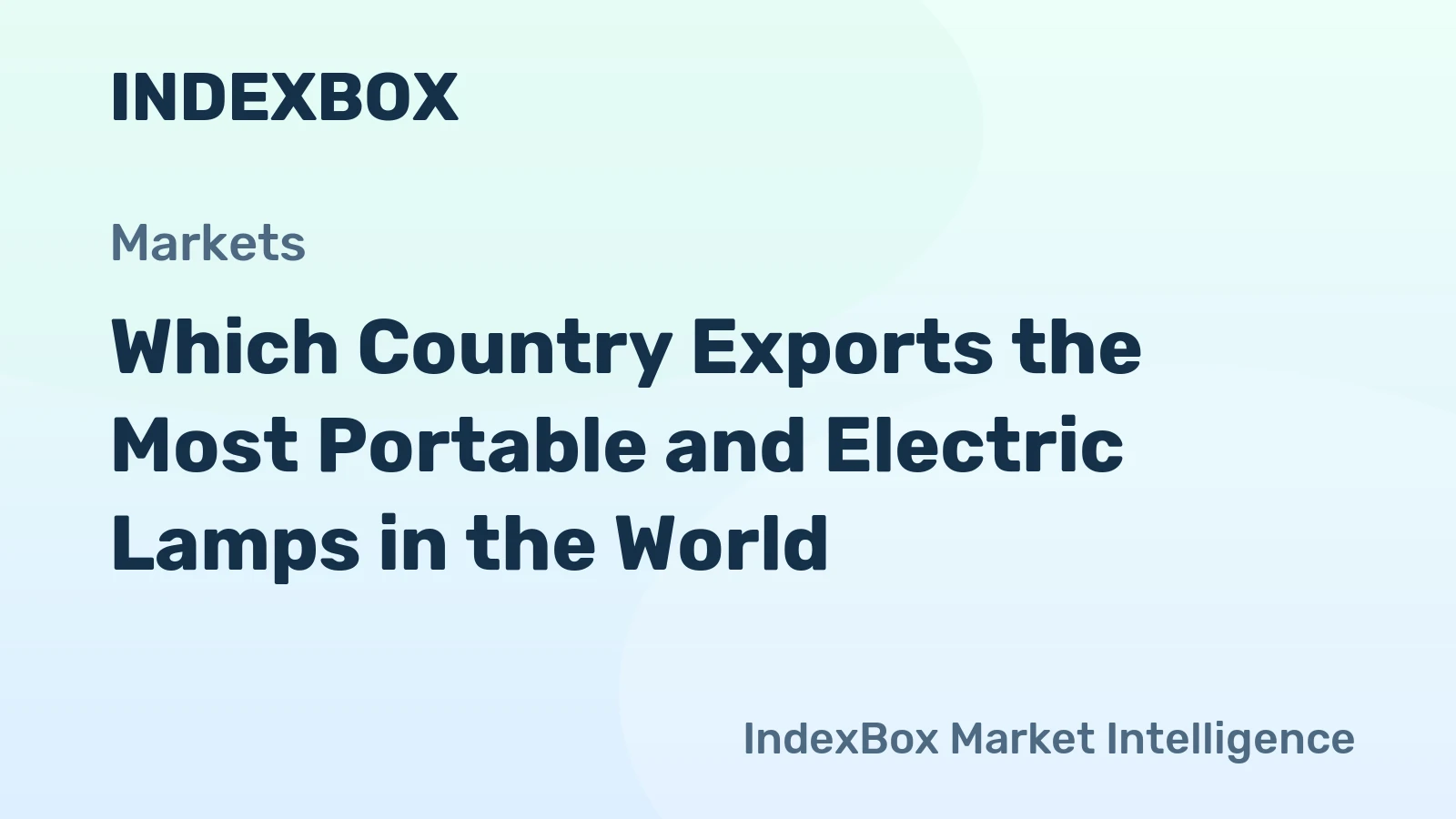 Which Country Exports the Most Portable and Electric Lamps in the World?