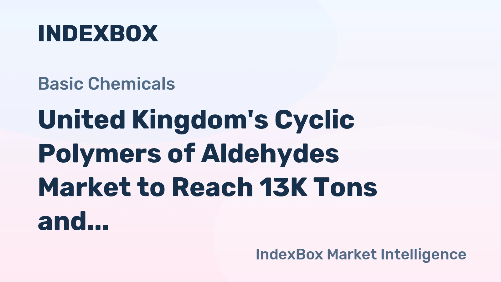 United Kingdom's Cyclic Polymers of Aldehydes Market to Reach 13K Tons and $51M by 2035 Amid Flat Volume and Declining Value Trends