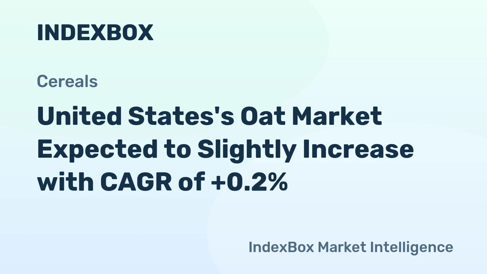 United States's Oat Market Expected to Slightly Increase with CAGR of +0.2%