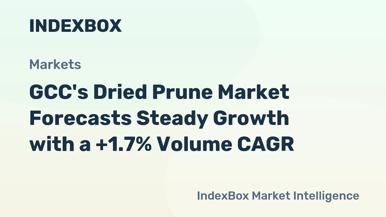 GCC's Dried Prune Market Forecasts Steady Growth with a +1.7% Volume CAGR