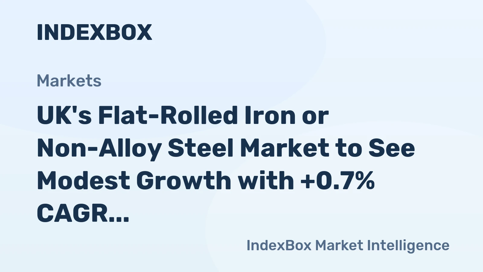 UK's Flat-Rolled Iron or Non-Alloy Steel Market to See Modest Growth with +0.7% CAGR, Reaching $1.2B by 2035