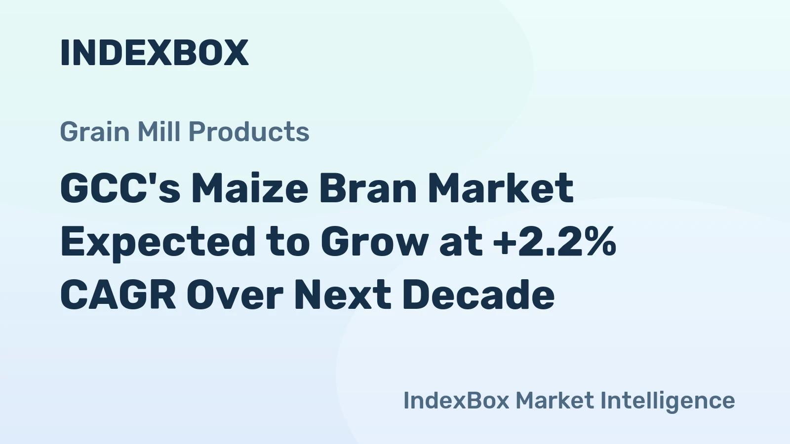 GCC's Maize Bran Market Expected to Grow at +2.2% CAGR Over Next Decade