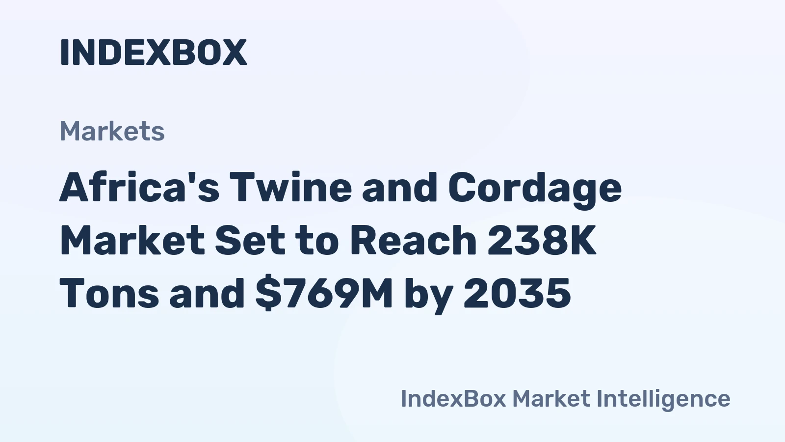 Africa's Twine and Cordage Market Set to Reach 238K Tons and $769M by 2035