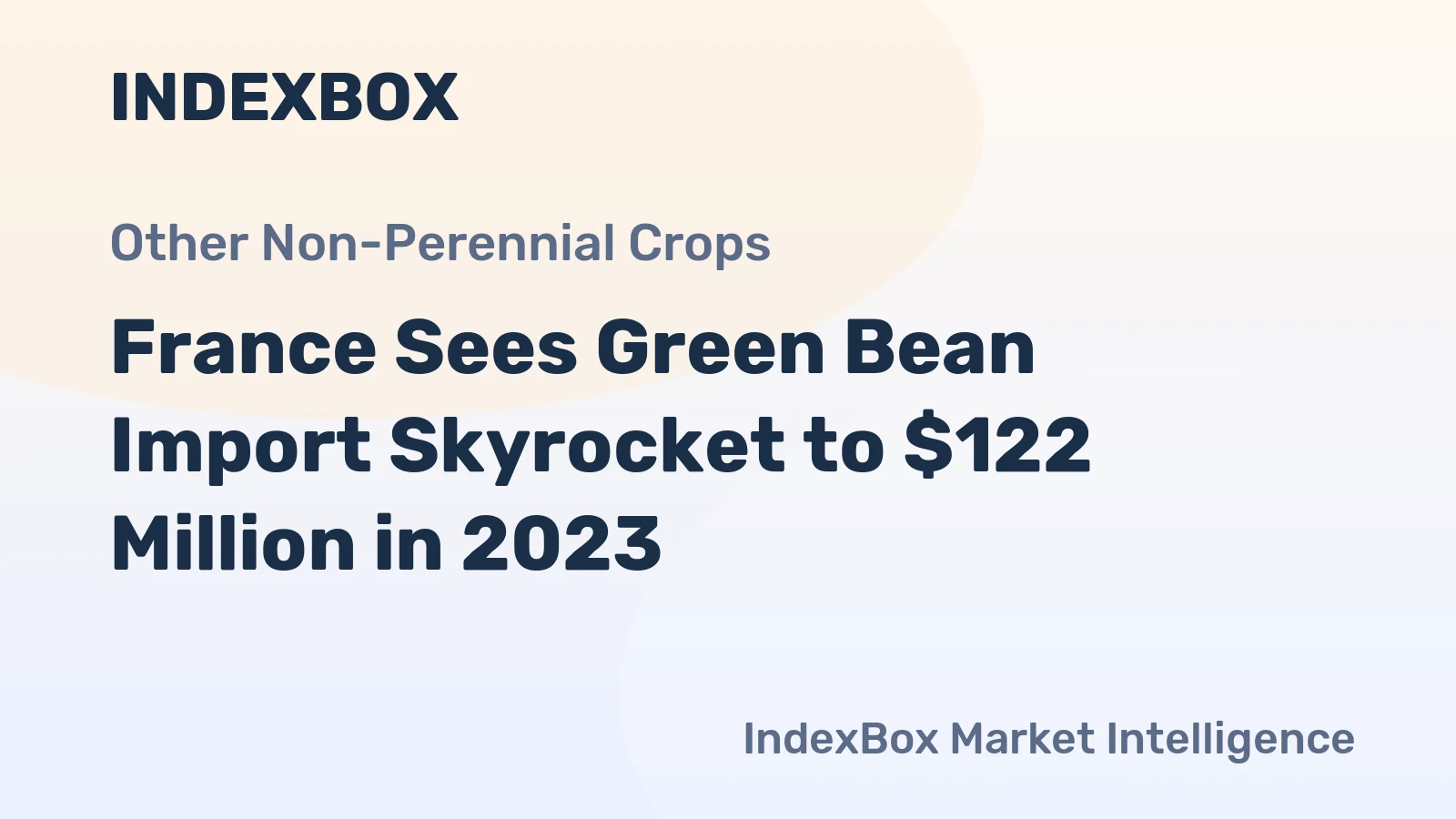 France Sees Green Bean Import Skyrocket to $122 Million in 2023