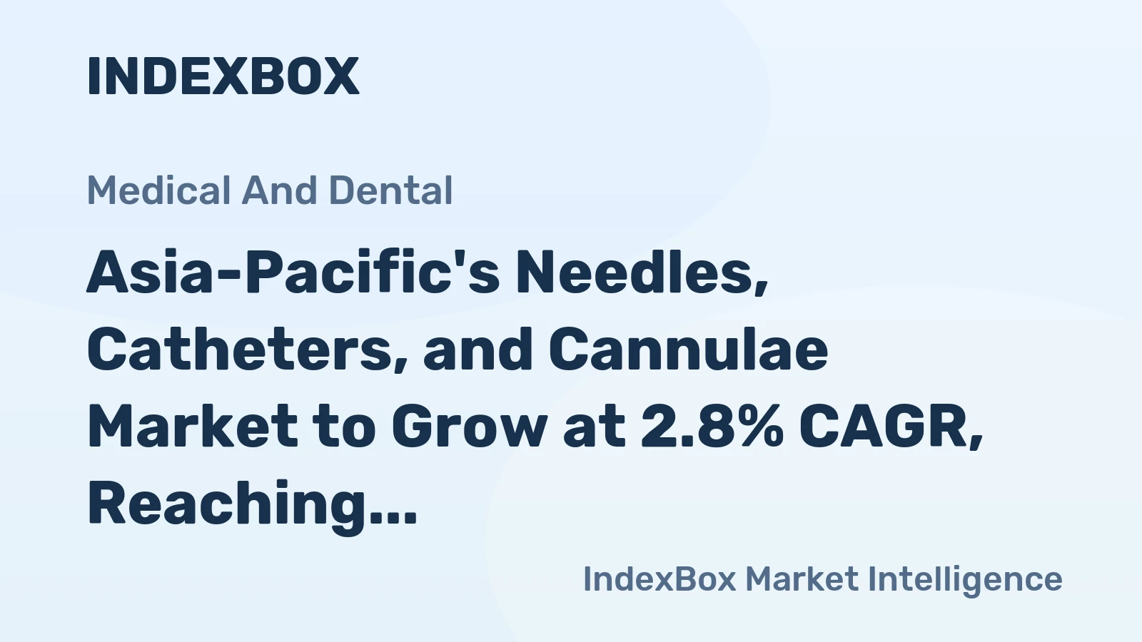 Asia-Pacific's Needles, Catheters, and Cannulae Market to Grow at 2.8% CAGR, Reaching 94B Units by 2035