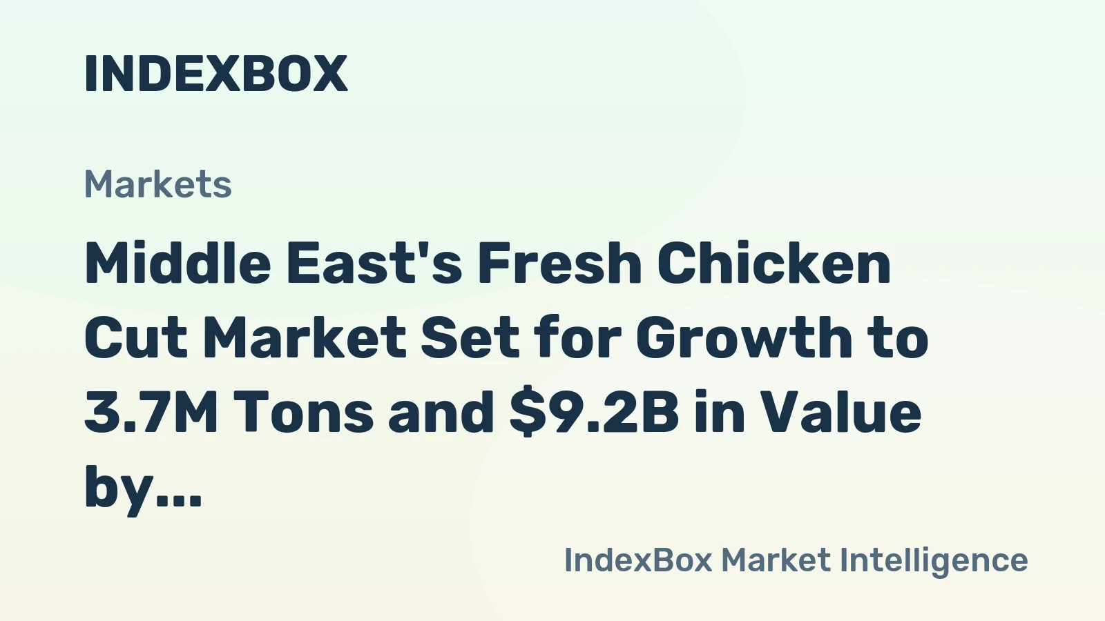 Middle East's Fresh Chicken Cut Market Set for Growth to 3.7M Tons and $9.2B in Value by 2035