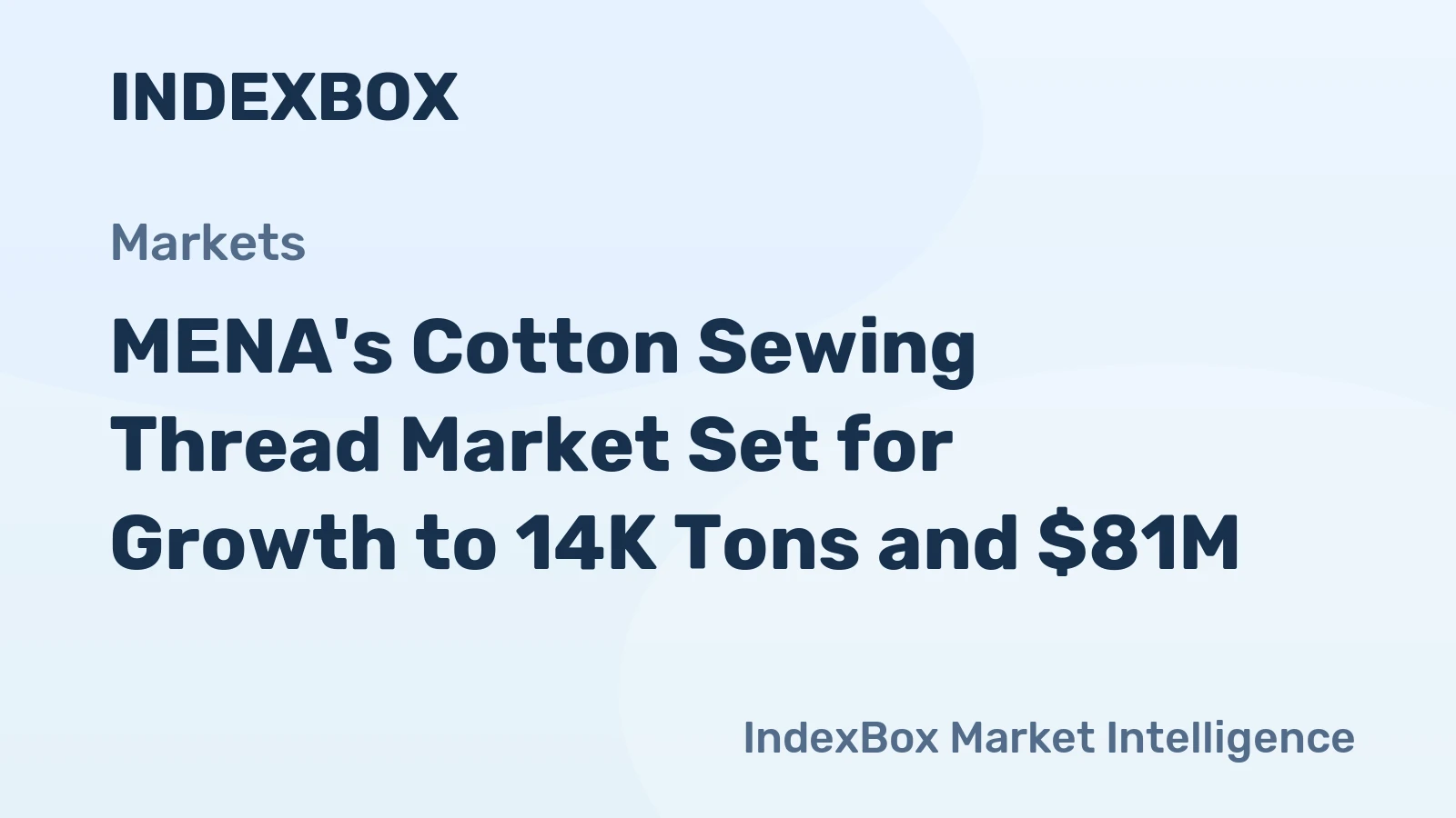 MENA's Cotton Sewing Thread Market Set for Growth to 14K Tons and $81M