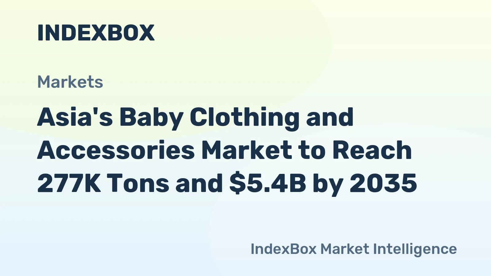 Asia's Baby Clothing and Accessories Market to Reach 277K Tons and $5.4B by 2035