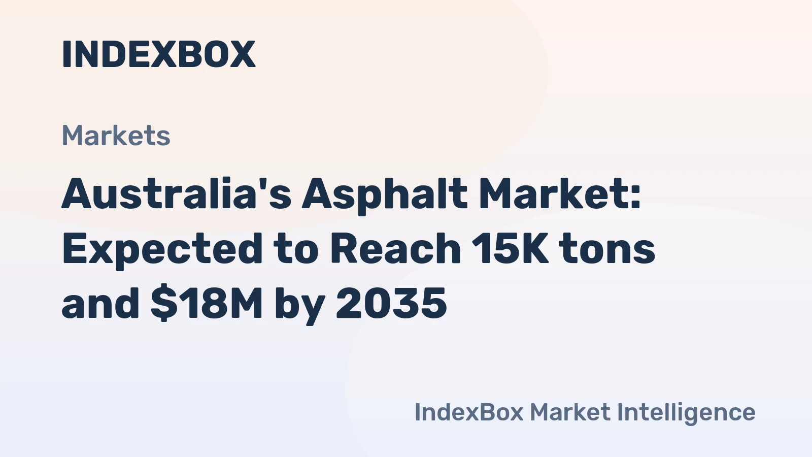 Australia's Asphalt Market: Expected to Reach 15K tons and $18M by 2035