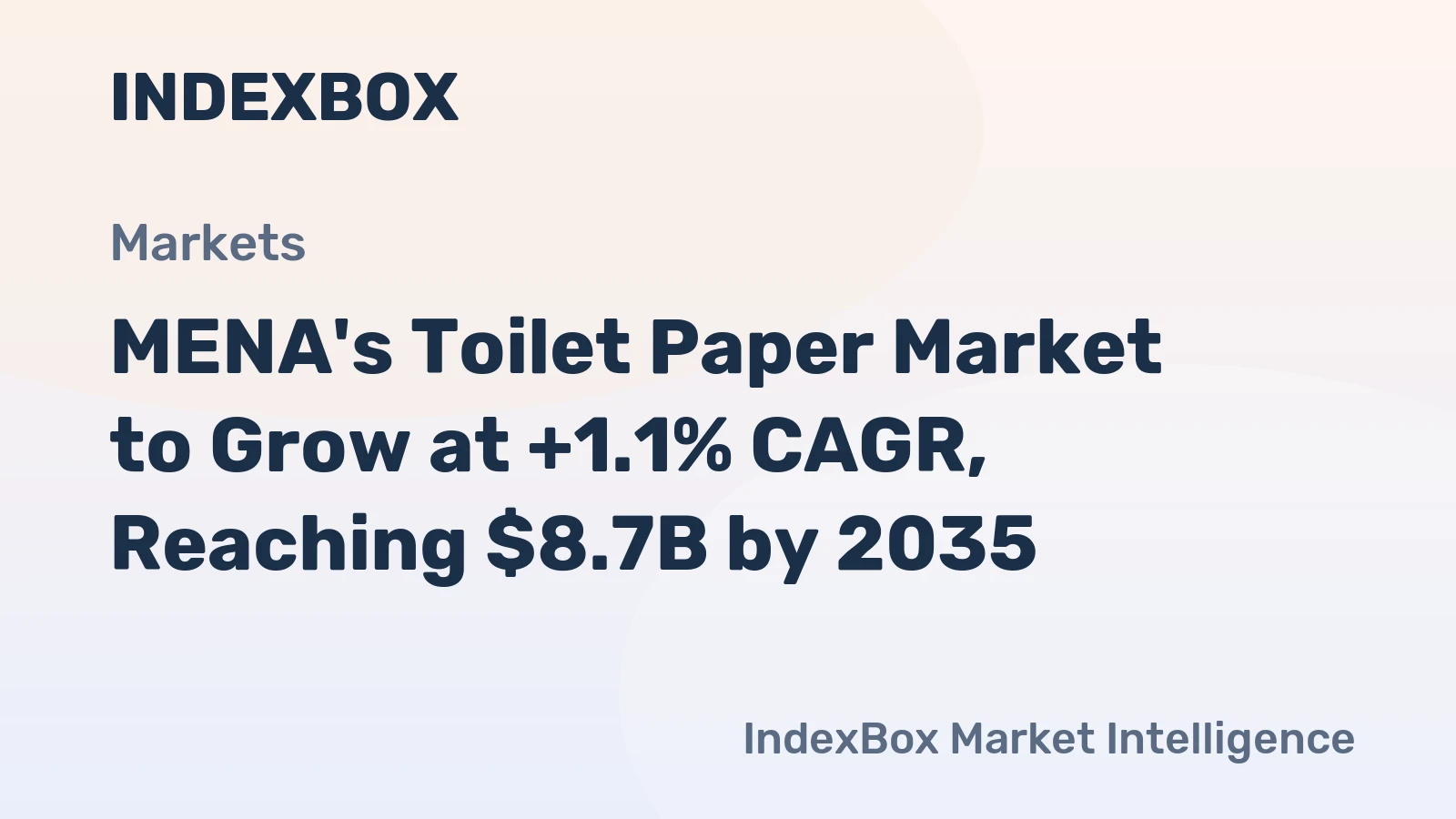 MENA's Toilet Paper Market to Grow at +1.1% CAGR, Reaching $8.7B by 2035