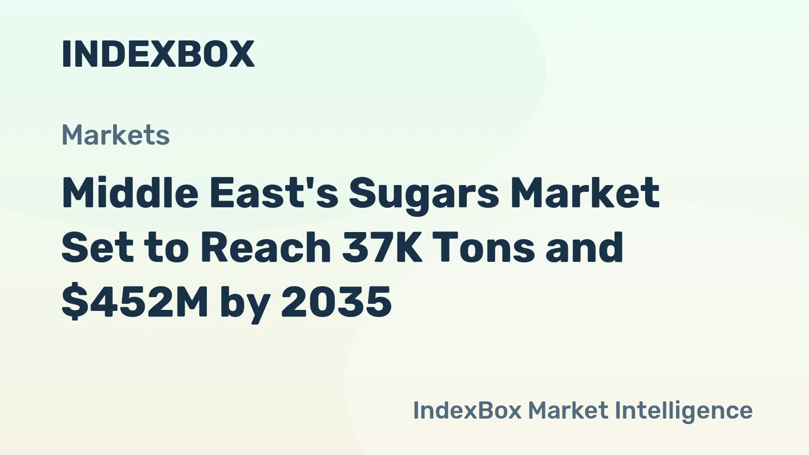 Middle East's Sugars Market Set to Reach 37K Tons and $452M by 2035
