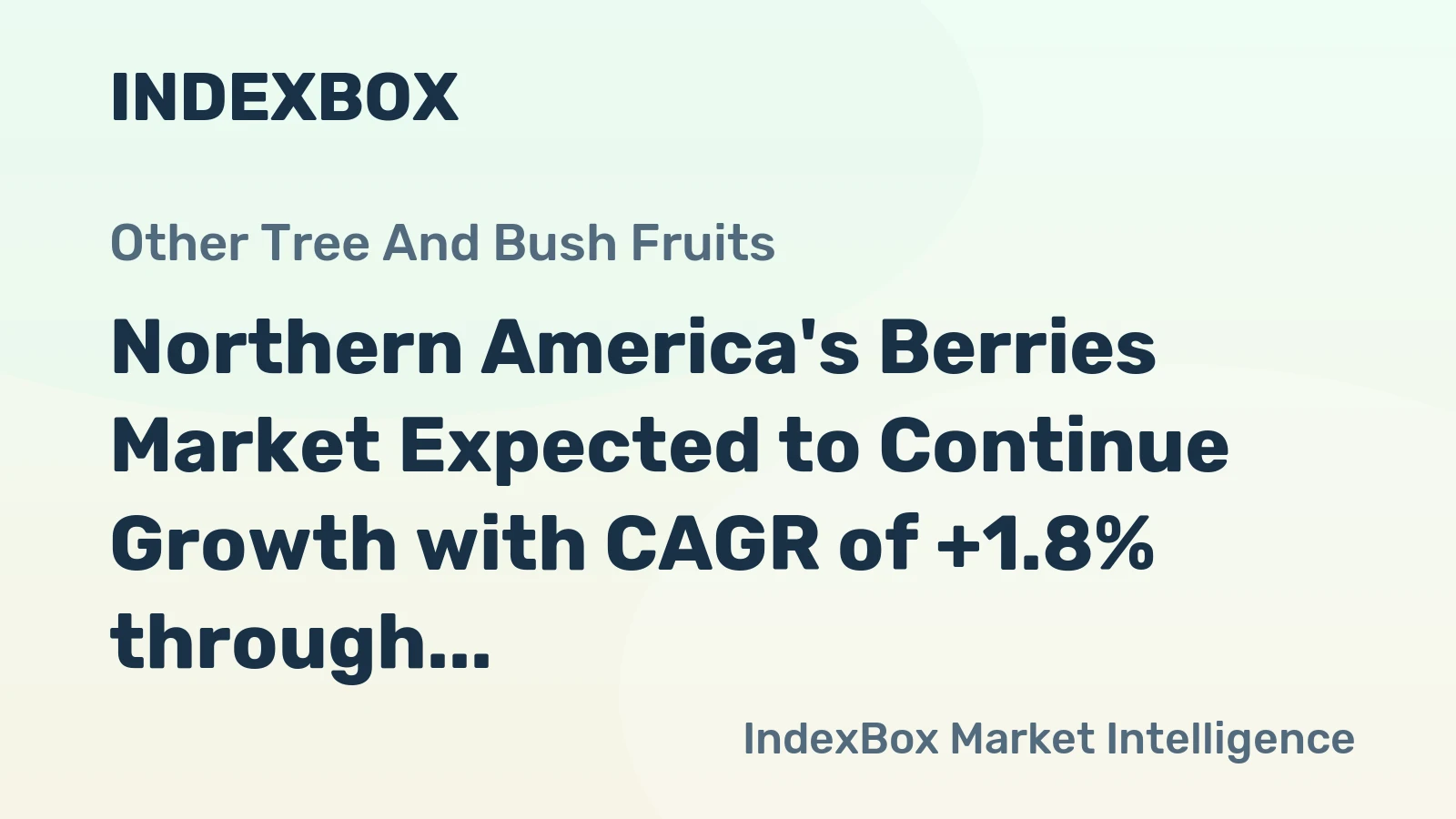 Northern America's Berries Market Expected to Continue Growth with CAGR of +1.8% through 2035
