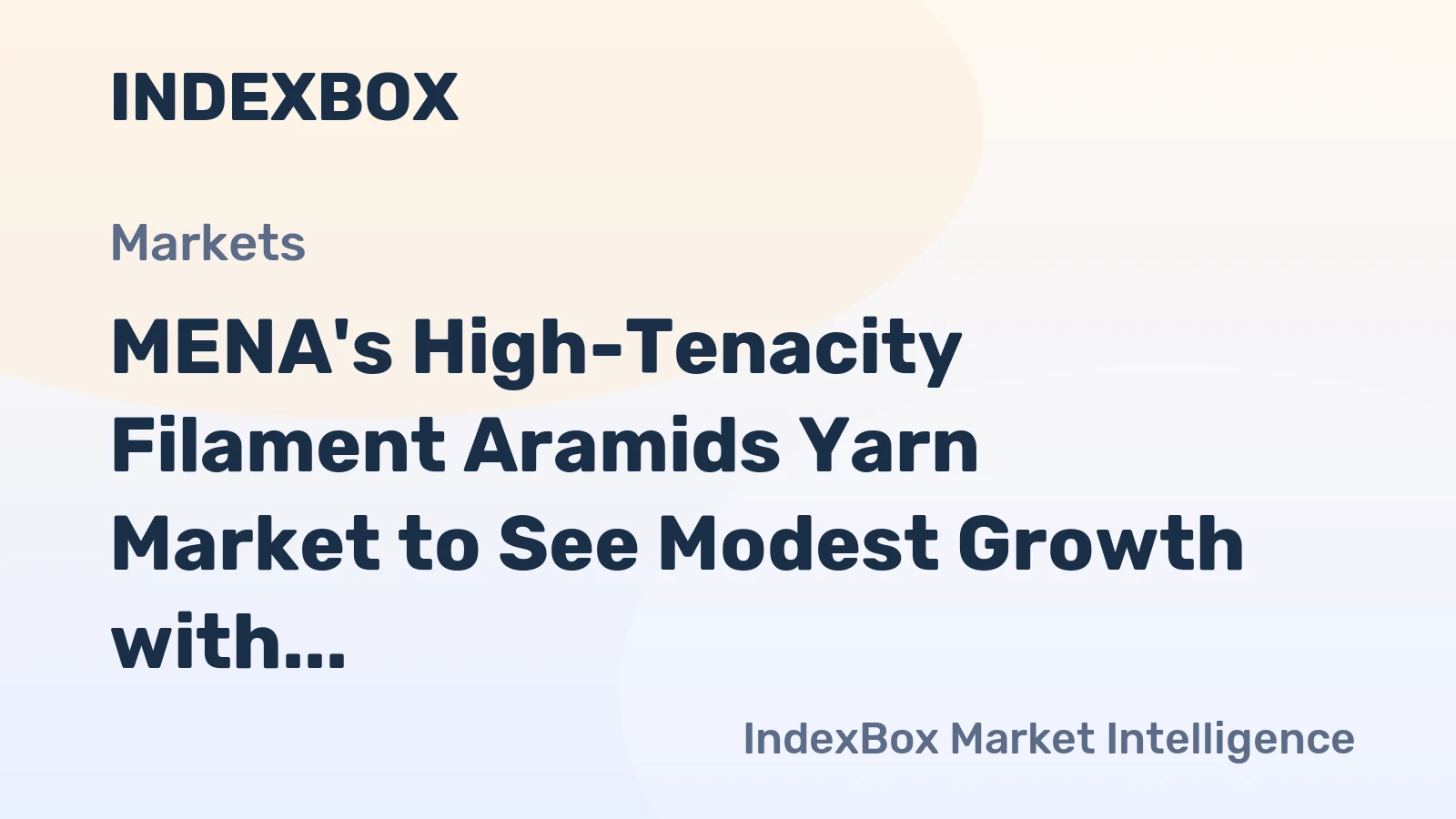 MENA's High-Tenacity Filament Aramids Yarn Market to See Modest Growth with a +1.1% CAGR Through 2035