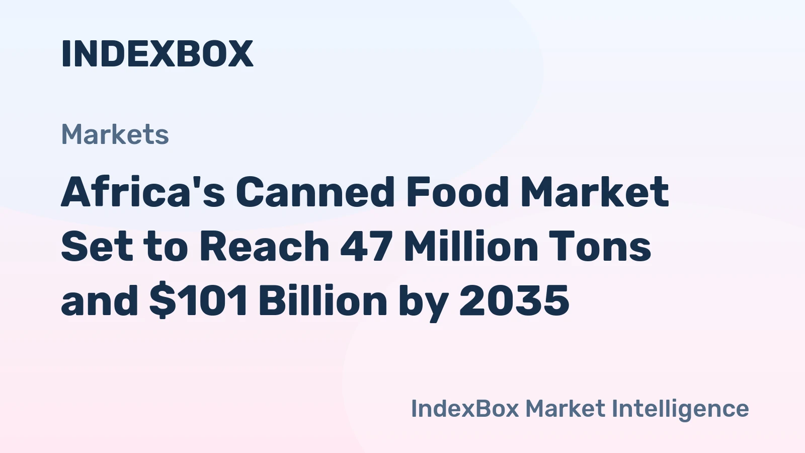 Africa's Canned Food Market Set to Reach 47 Million Tons and $101 Billion by 2035