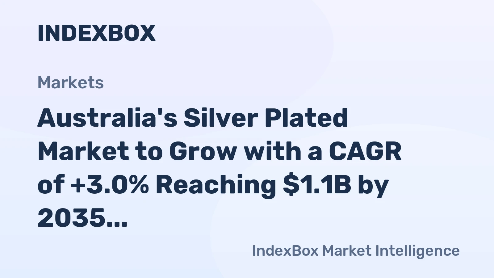 Australia's Silver Plated Market to Grow with a CAGR of +3.0% Reaching $1.1B by 2035