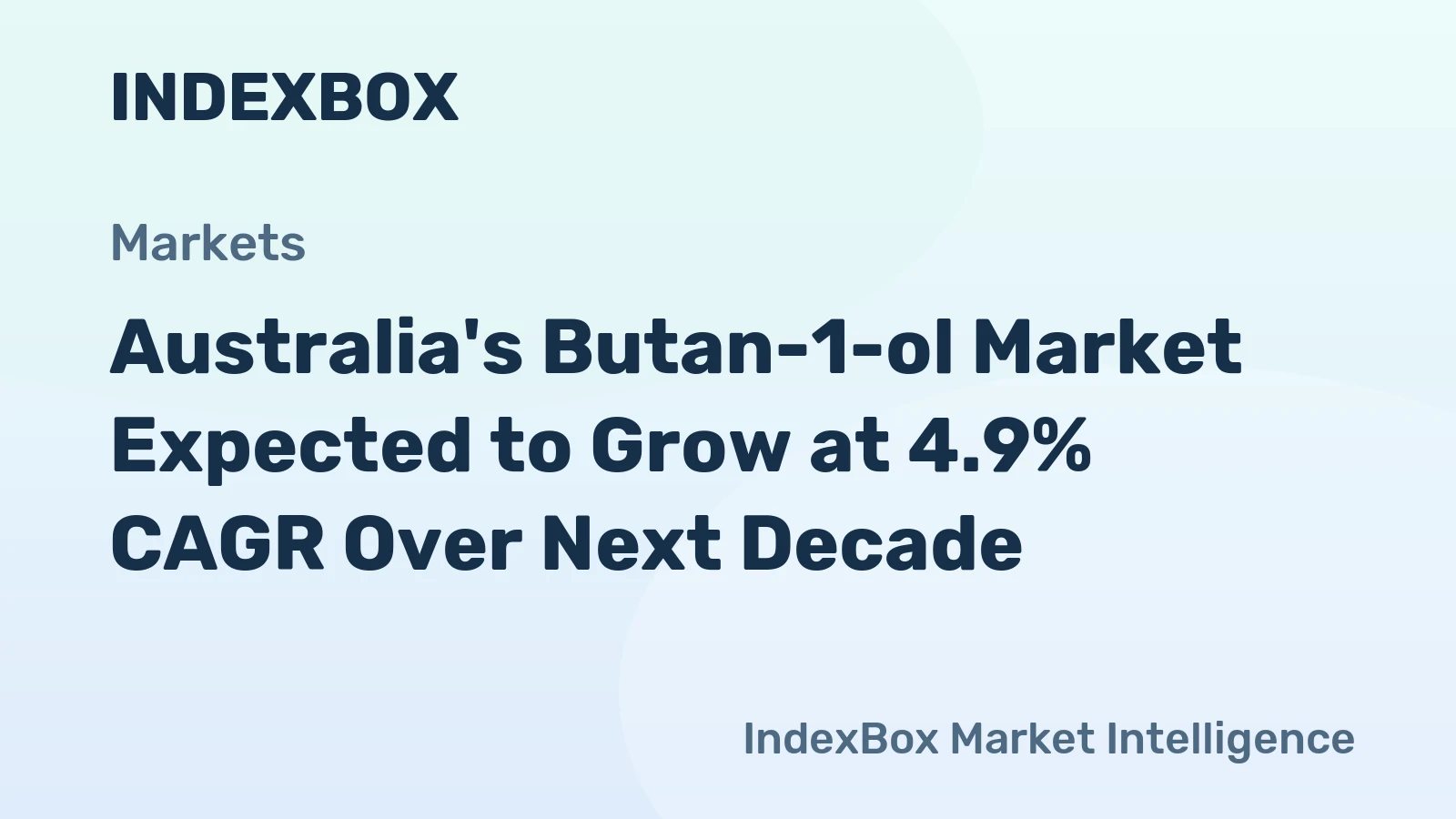 Australia's Butan-1-ol Market Expected to Grow at 4.9% CAGR Over Next Decade