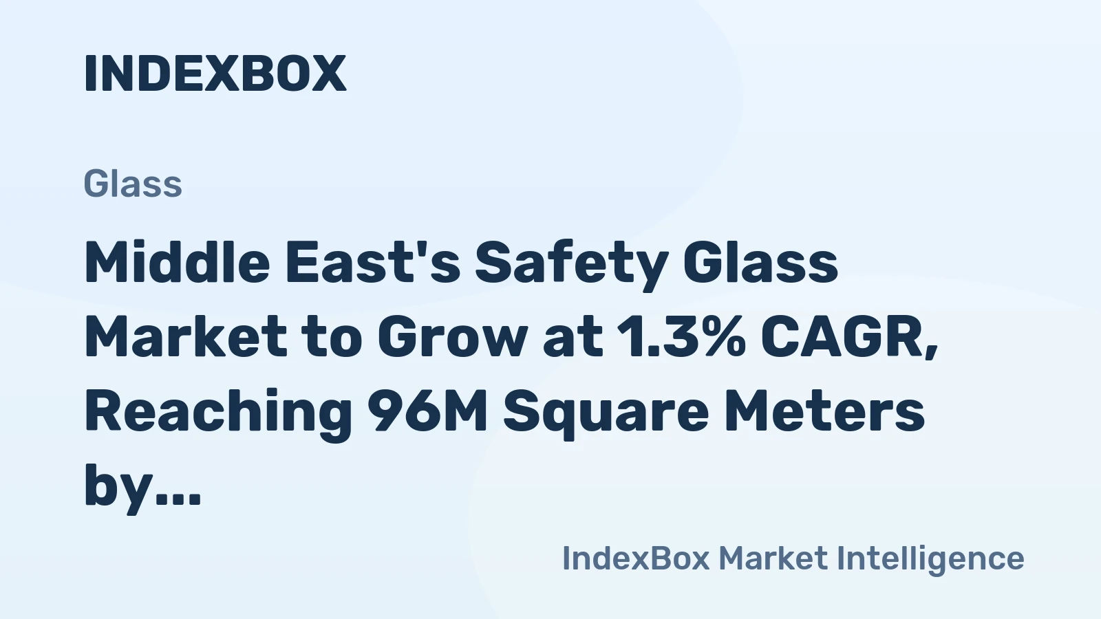 Middle East's Safety Glass Market to Grow at 1.3% CAGR, Reaching 96M Square Meters by 2035