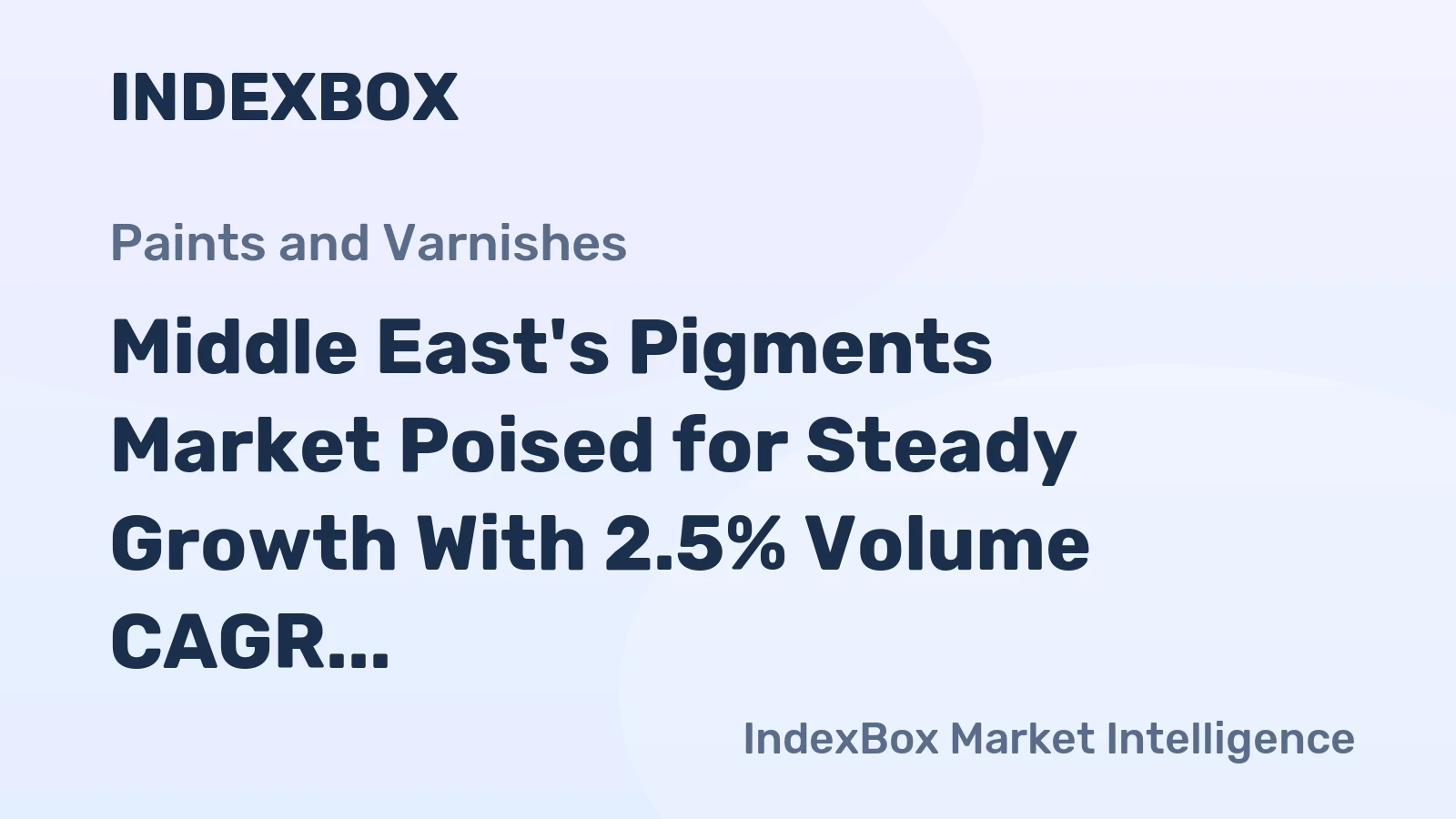 Middle East's Pigments Market Poised for Steady Growth With 2.5% Volume CAGR Through 2035
