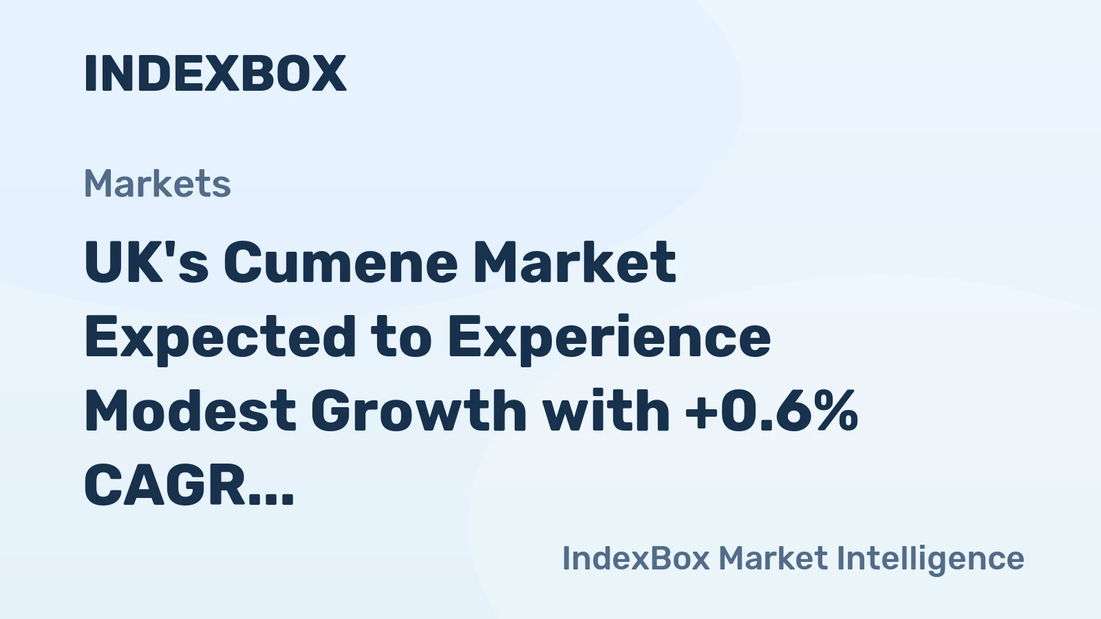 UK's Cumene Market Expected to Experience Modest Growth with +0.6% CAGR