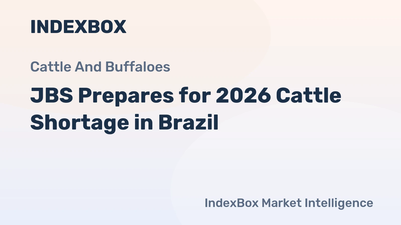 JBS Prepares for 2026 Cattle Shortage in Brazil