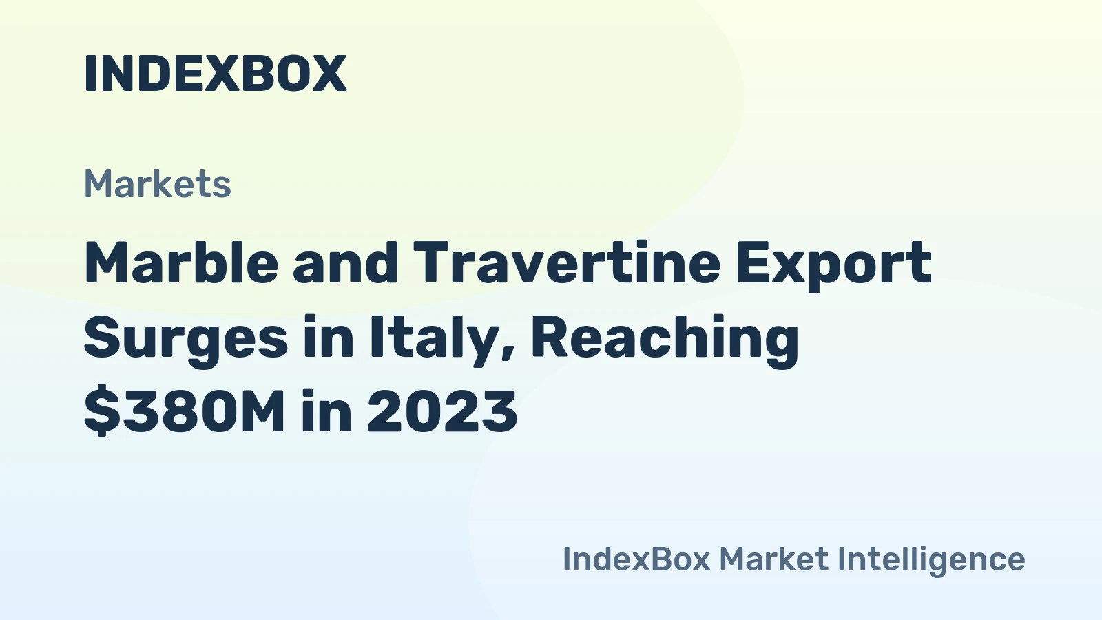 Marble and Travertine Export Surges in Italy, Reaching $380M in 2023