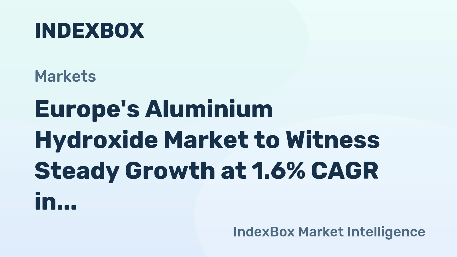 Europe's Aluminium Hydroxide Market to Witness Steady Growth at 1.6% CAGR in Volume until 2035