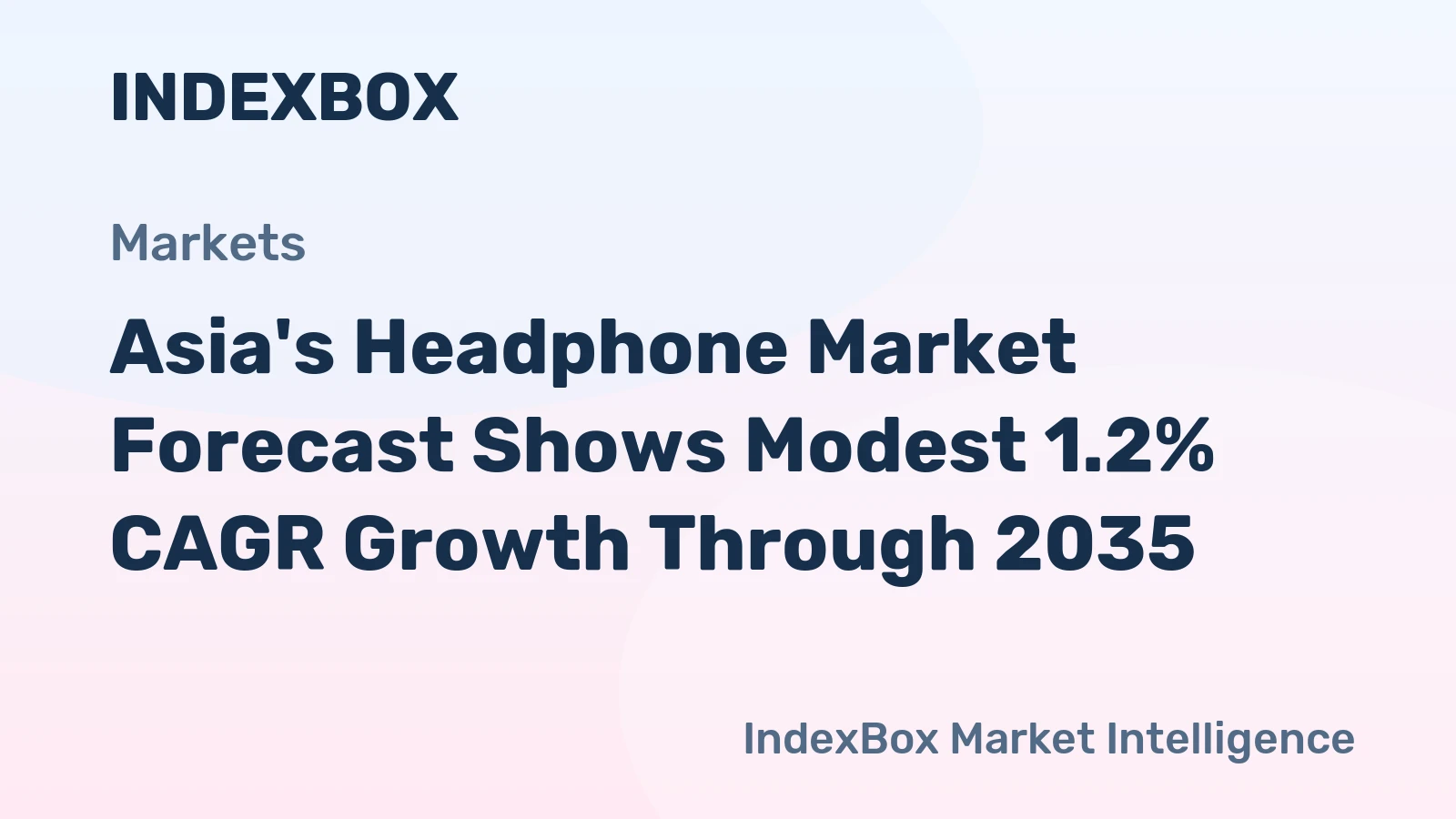 Asia's Headphone Market Forecast Shows Modest 1.2% CAGR Growth Through 2035