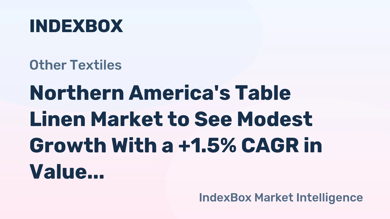 Northern America's Table Linen Market to See Modest Growth With a +1.5% CAGR in Value Through 2035