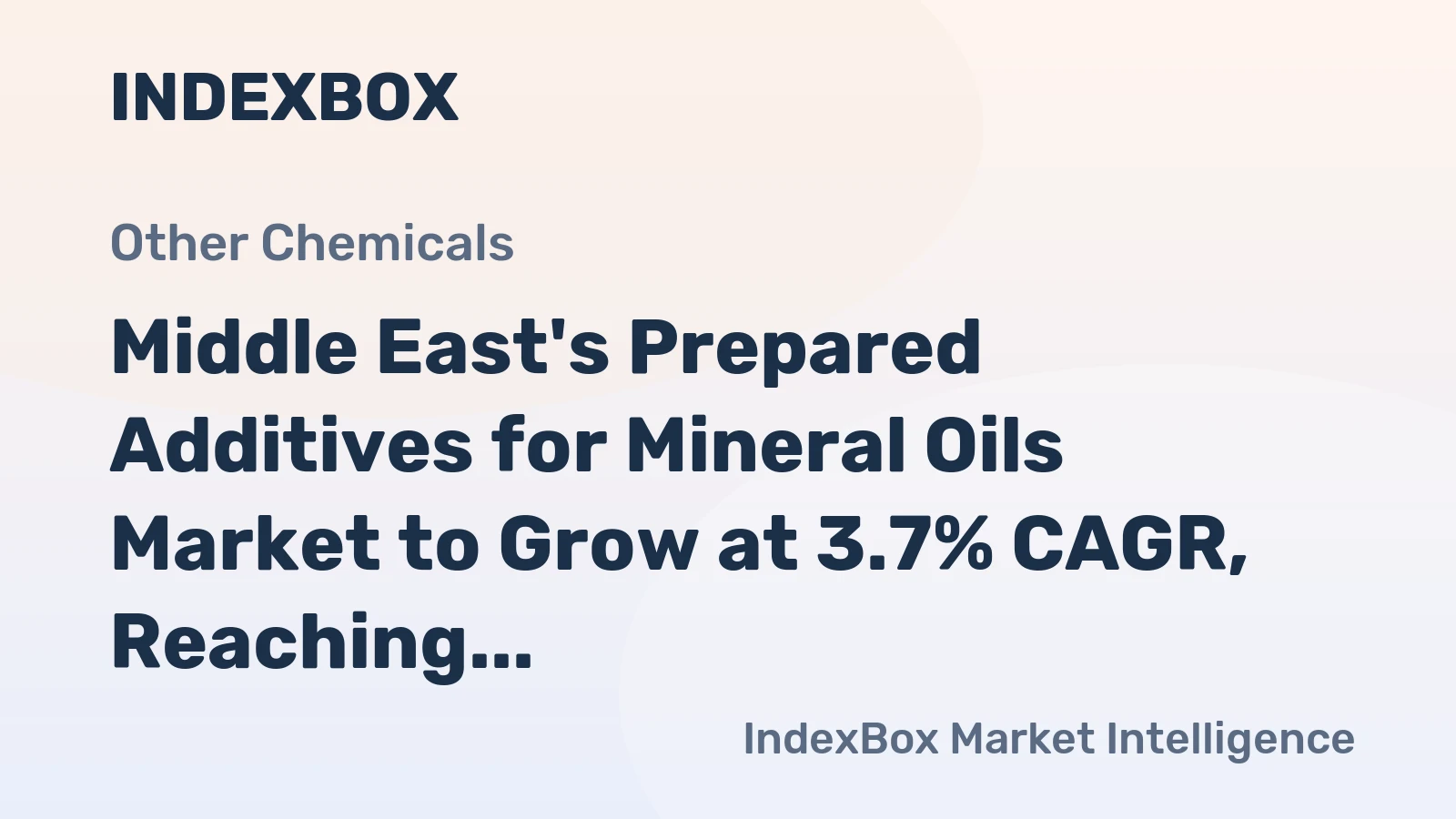 Middle East's Prepared Additives for Mineral Oils Market to Grow at 3.7% CAGR, Reaching 584K tons by 2035