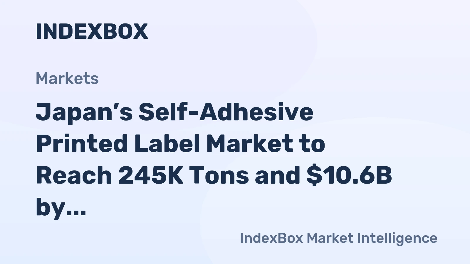 Japan’s Self-Adhesive Printed Label Market to Reach 245K Tons and $10.6B by 2035