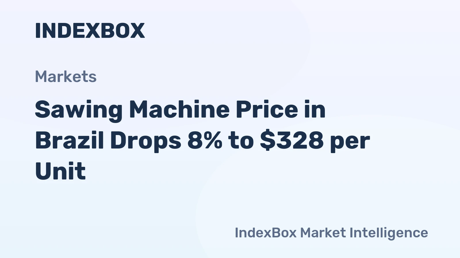 Sawing Machine Price in Brazil Drops 8% to $328 per Unit