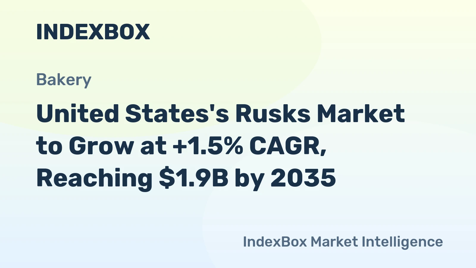 United States's Rusks Market to Grow at +1.5% CAGR, Reaching $1.9B by 2035