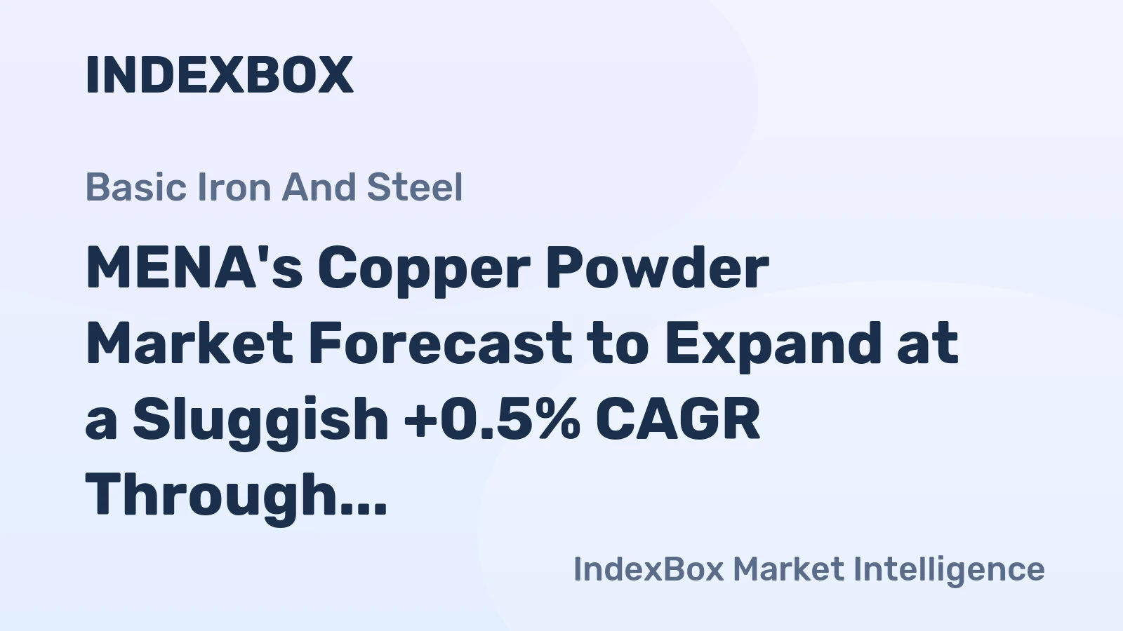 MENA's Copper Powder Market Forecast to Expand at a Sluggish +0.5% CAGR Through 2035