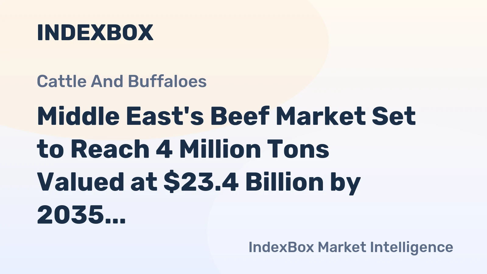 Middle East's Beef Market Set to Reach 4 Million Tons Valued at $23.4 Billion by 2035