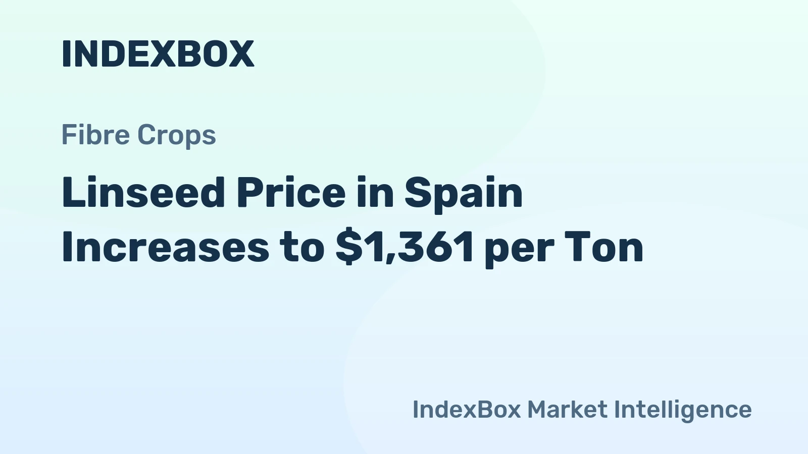 Linseed Price in Spain Increases to $1,361 per Ton