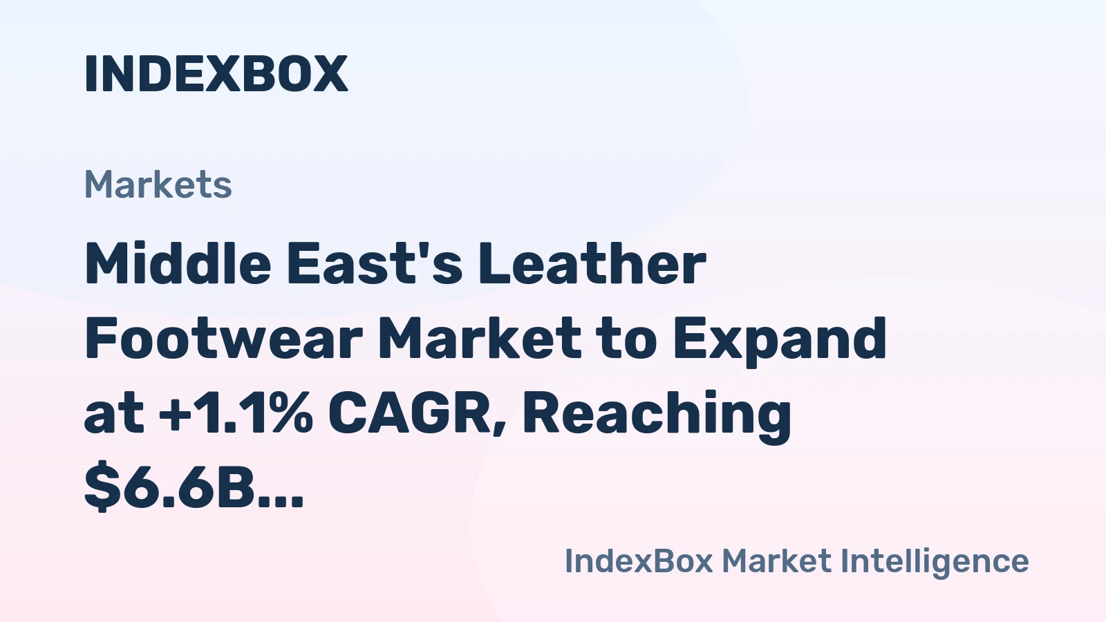 Middle East's Leather Footwear Market to Expand at +1.1% CAGR, Reaching $6.6B by 2035