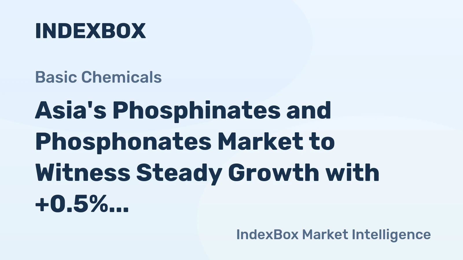 Asia's Phosphinates and Phosphonates Market to Witness Steady Growth with +0.5% CAGR through 2035