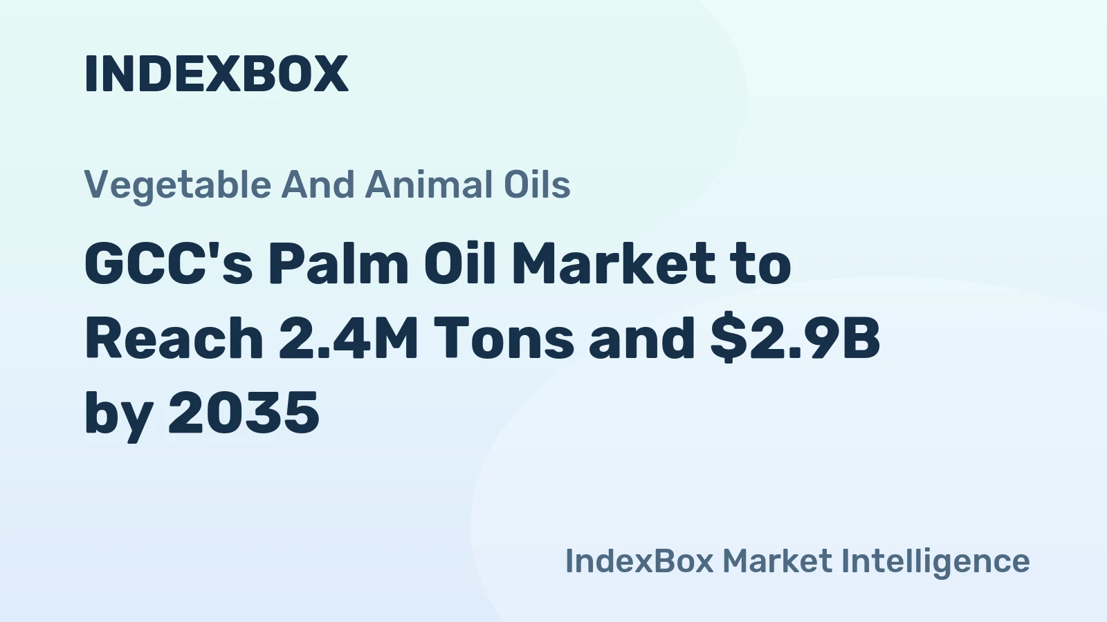 GCC's Palm Oil Market to Reach 2.4M Tons and $2.9B by 2035