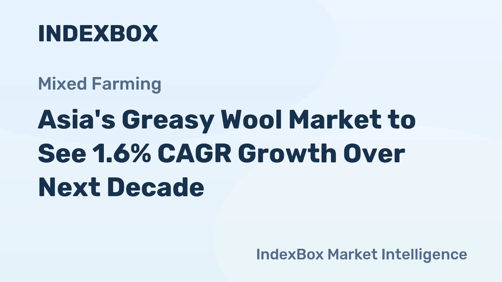 Asia's Greasy Wool Market to See 1.6% CAGR Growth Over Next Decade