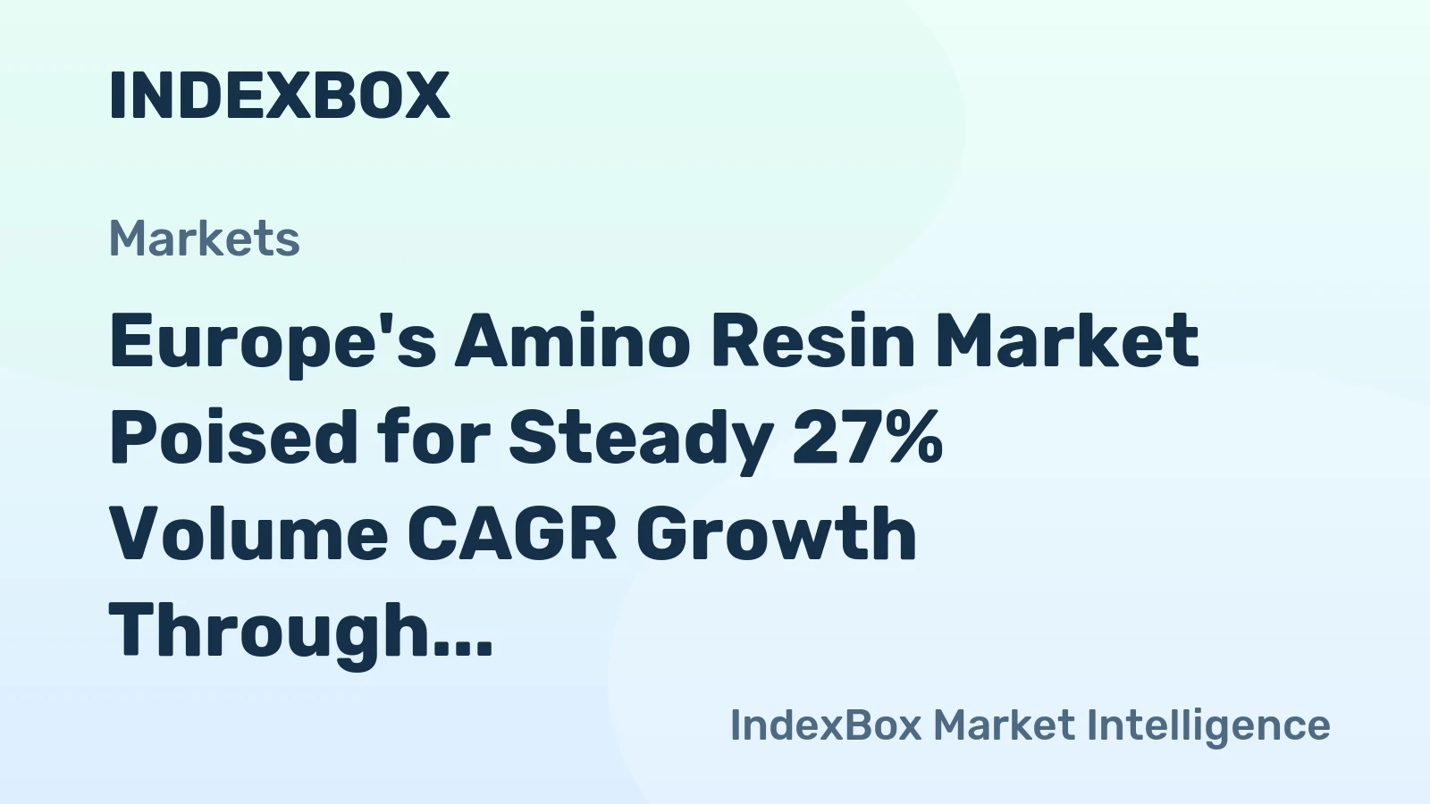 Europe's Amino Resin Market Poised for Steady 27% Volume CAGR Growth Through 2035