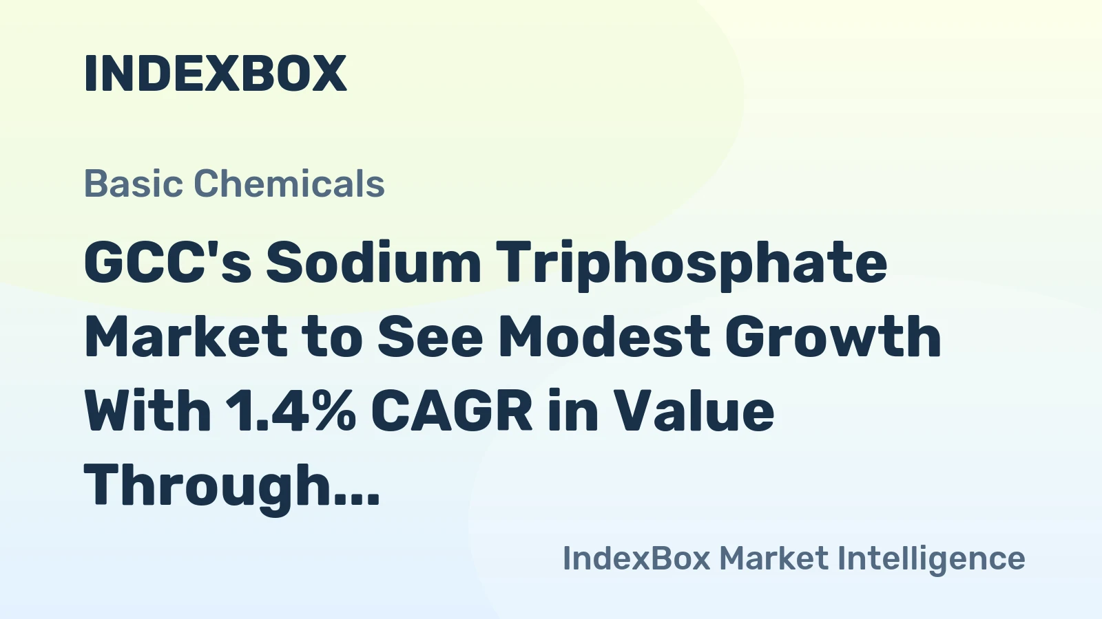 GCC's Sodium Triphosphate Market to See Modest Growth With 1.4% CAGR in Value Through 2035