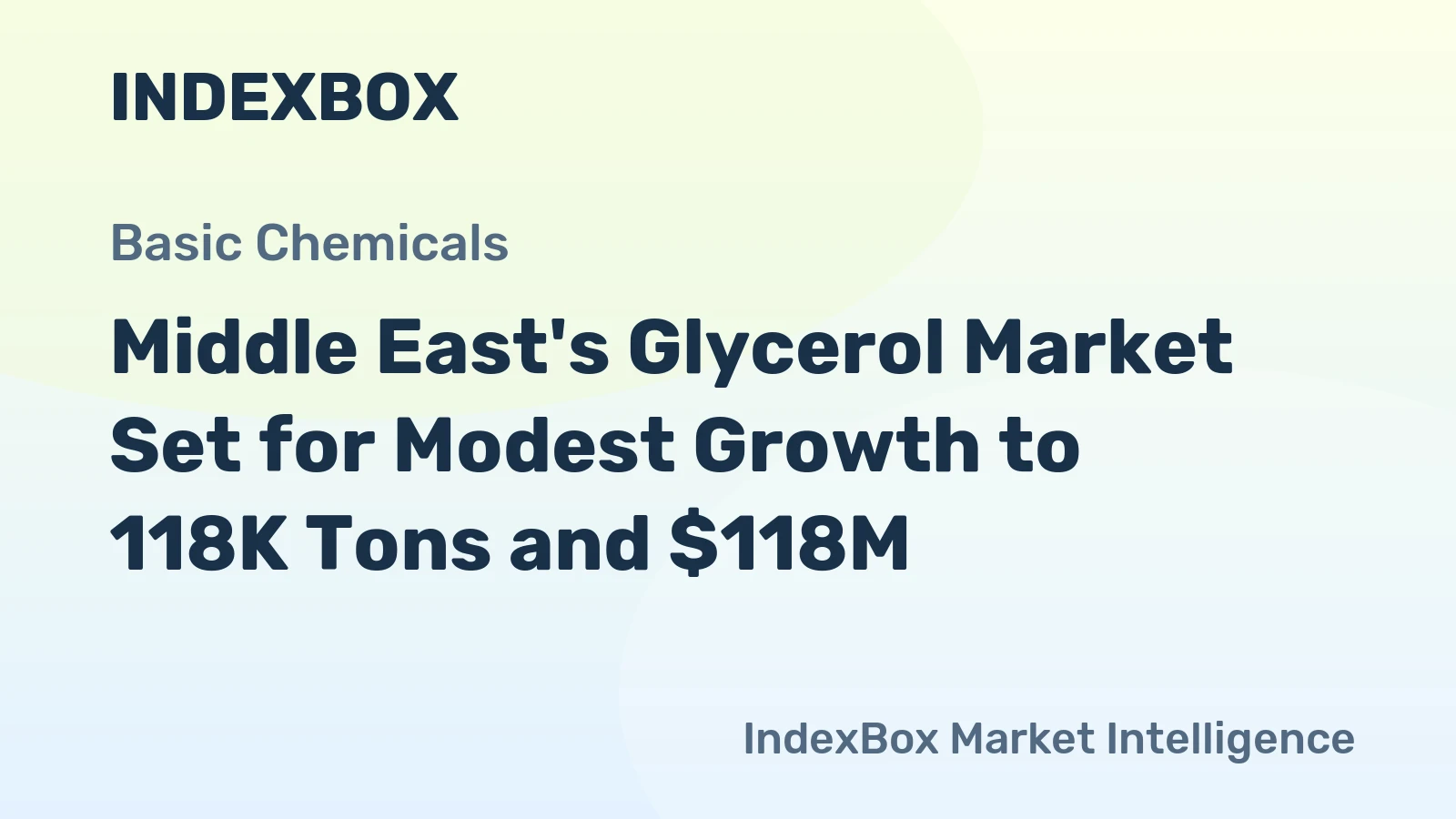 Middle East's Glycerol Market Set for Modest Growth to 118K Tons and $118M